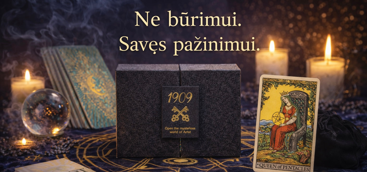 🖤 Premium taro kortų rinkinys „Gold & Turquoise“ – Kyndle